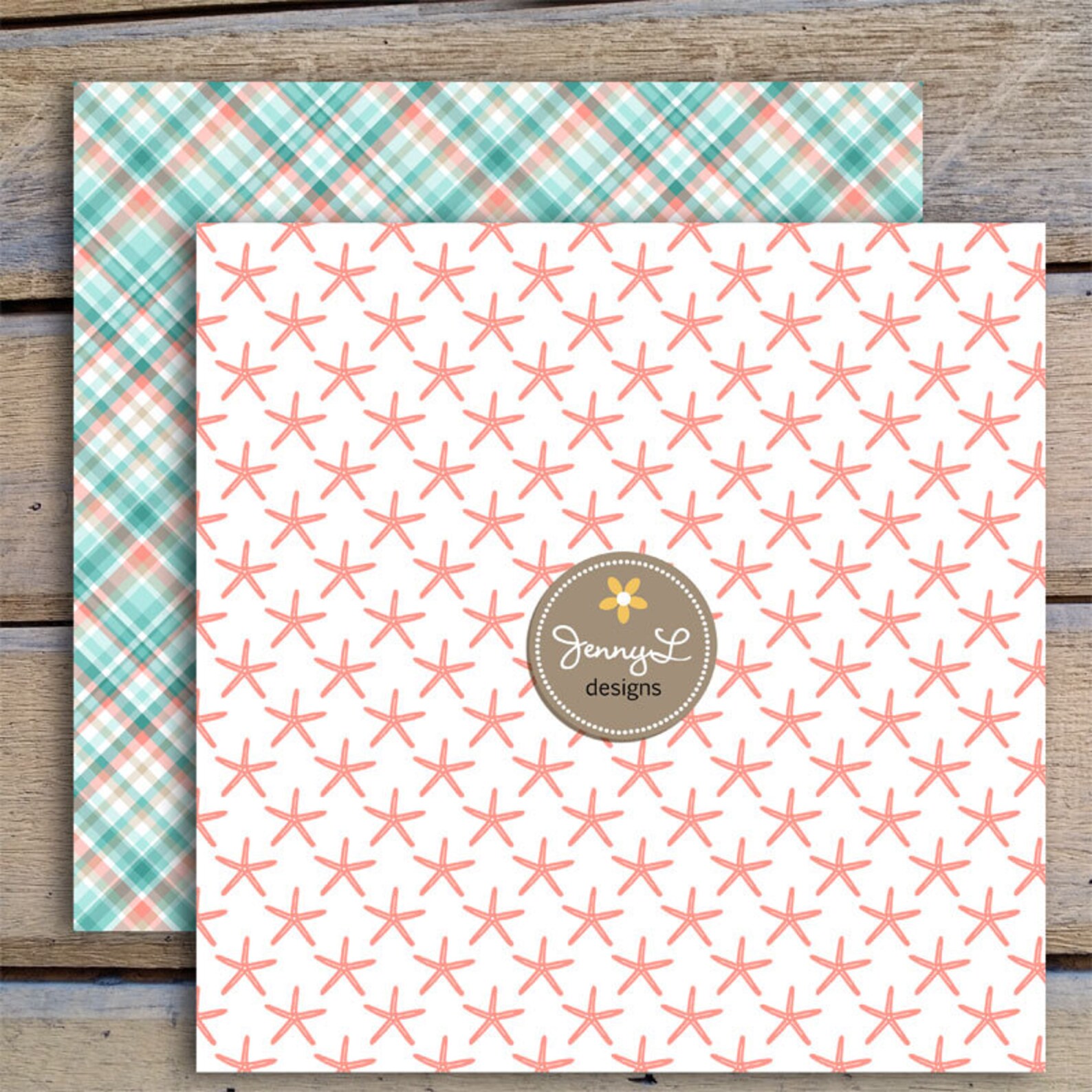 Starfish Digital Papers and Clipart Sea Starfishes Baby - Etsy