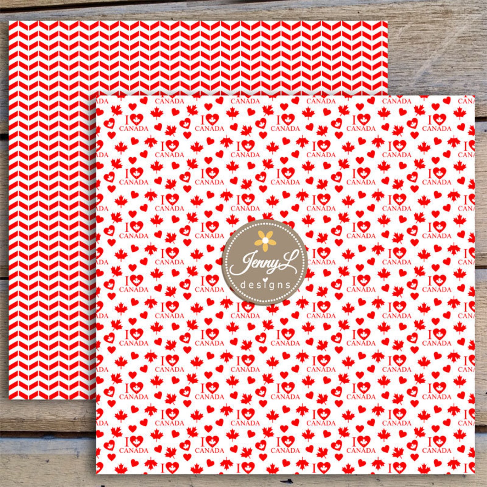 Canada Digital Papers and Canada Flag Clipart SET Maple Leaf - Etsy