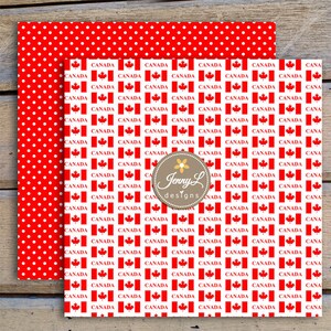 Canada Digital Papers and Canada Flag Clipart SET, Maple Leaf Clipart ...