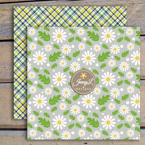 Daisy Digital Papers, Flower for Wedding, Bridal Baby Shower, Birthday ...