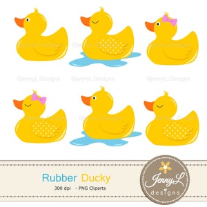 Rubber Duck Digital Papers and Clipart SET, Rubber Ducky, Animal for ...