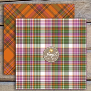 Autumn Fall Plaids Digital Papers Holiday Digital - Etsy