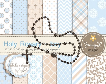 SALE First Communion Digital Paper Clipart Boy : - Etsy