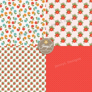 Happy Spring SEAMLESS Printable Digital Papers, Repeat Pattern , Floral ...