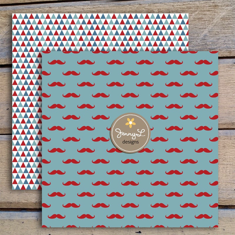 Necktie and Mustache Digital Papers, Father's Day Digital Papers and ...