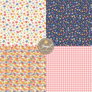 Welcome Spring SEAMLESS Printable Digital Papers, Repeat Pattern ...