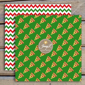 Pizza Digital Papers and Clipart SET, Italian Pepperoni, Mushroom ...
