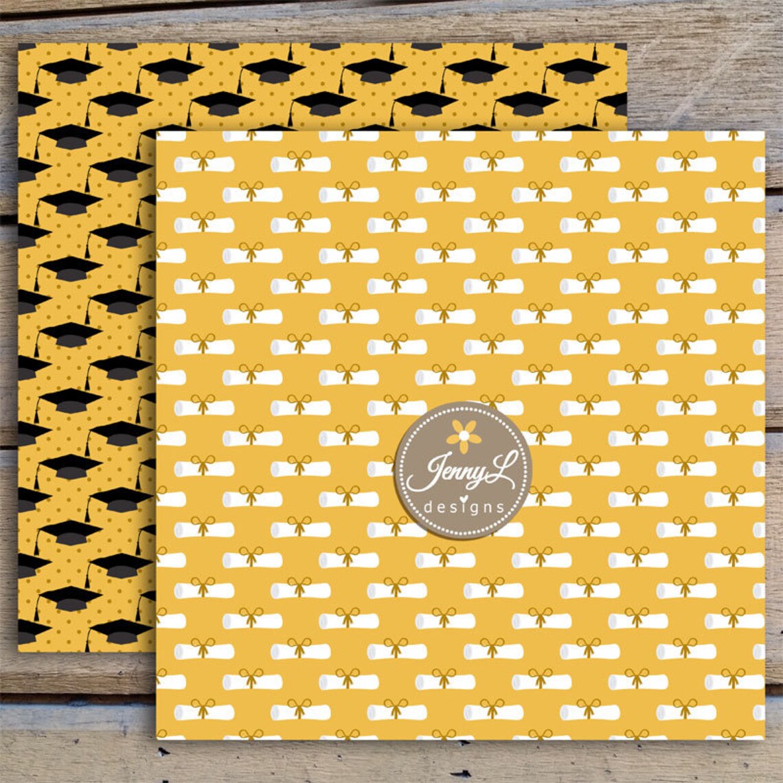 Graduation Digital Papers & Clipart SET Commencement - Etsy