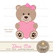 Teddy Bear Digital Papers, Bear Clipart, Valentine Scrapbooking Paper ...