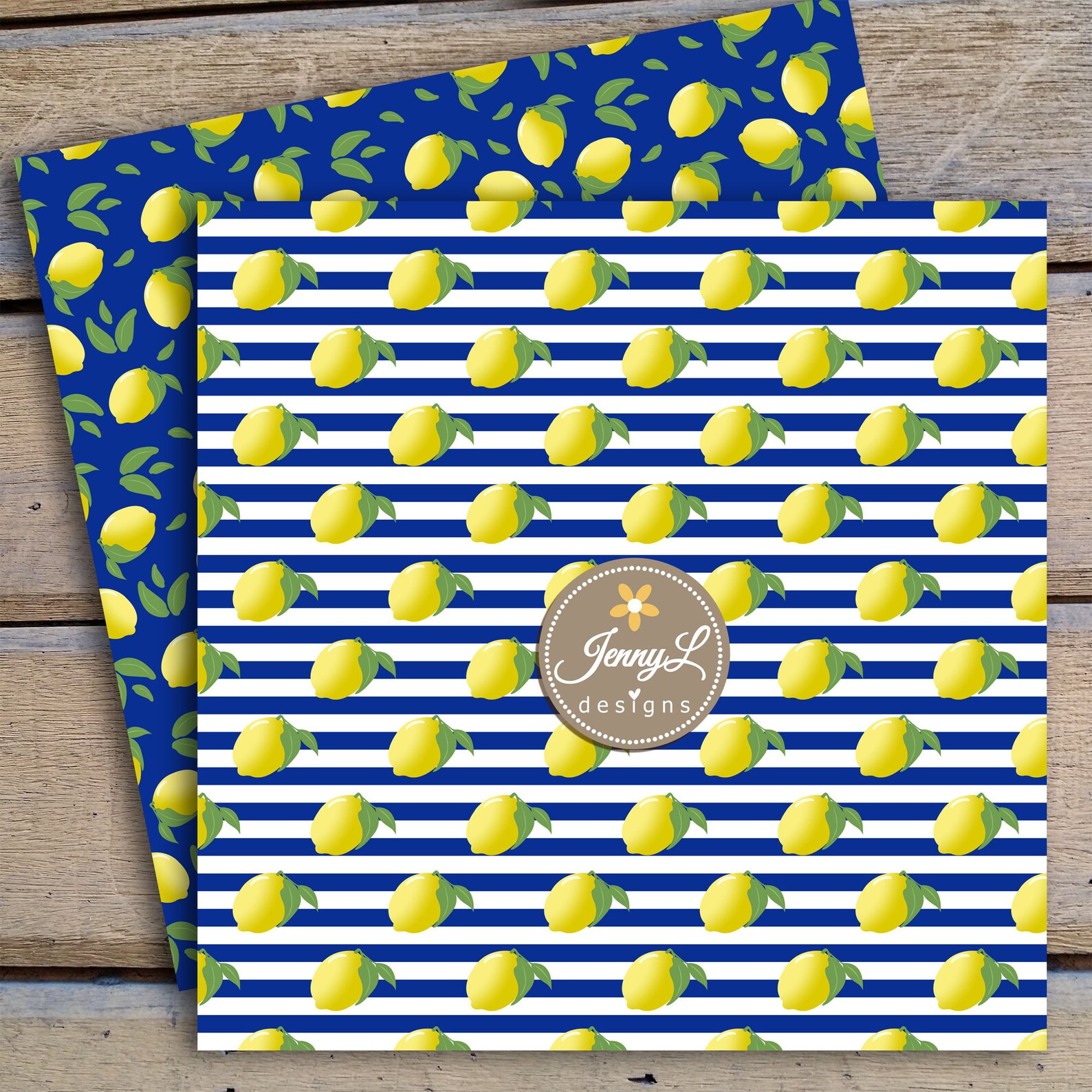 Lemons Digital Papers and Clipart SET for Digital - Etsy