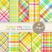 Tropical Plaids Digital Papers Summer for Digital - Etsy