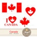Canada Digital Papers and Canada Flag Clipart SET, Maple Leaf Clipart ...