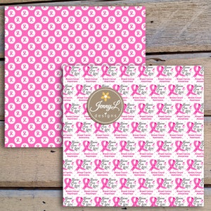 Breast Cancer Awareness Digital Papers, Pink Ribbon Clipart for Digital ...