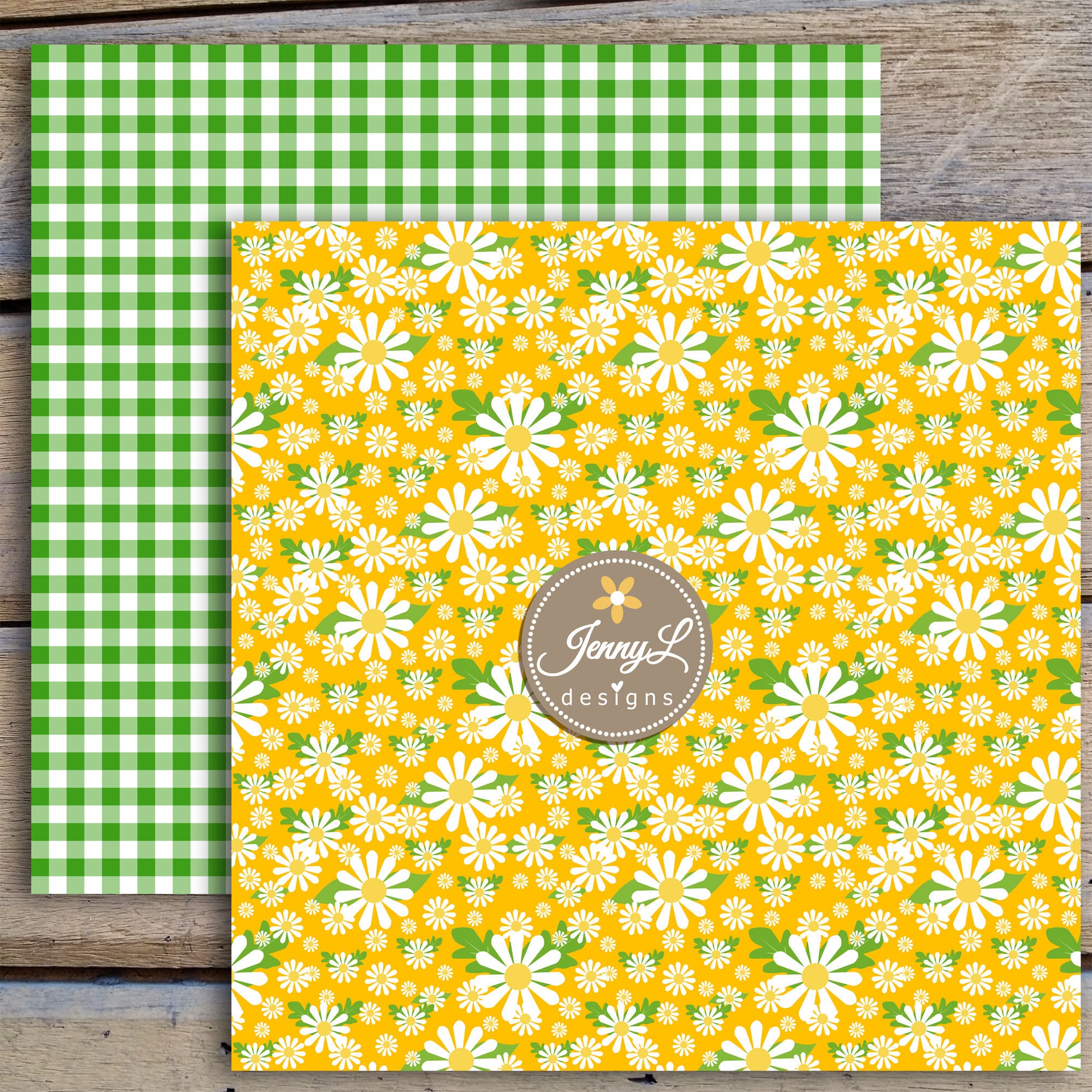 Daisy Flower Digital Papers and Clipart SET for Wedding - Etsy