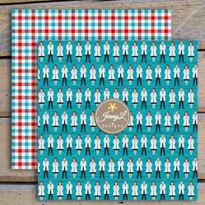 Medical Doctors Nurses Digital Paper Medical Worker and Stethoscope ...