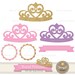 Royal Little Princess Digital Papers and Clipart, Gold Crown Girl Baby ...