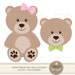 Teddy Bear Clipart With Ribbon Bow, Baptism Teddy Bear, Baby Shower ...