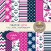 Nautical Sailing Digital Papers Boat Anchor Girl Nautical | Etsy