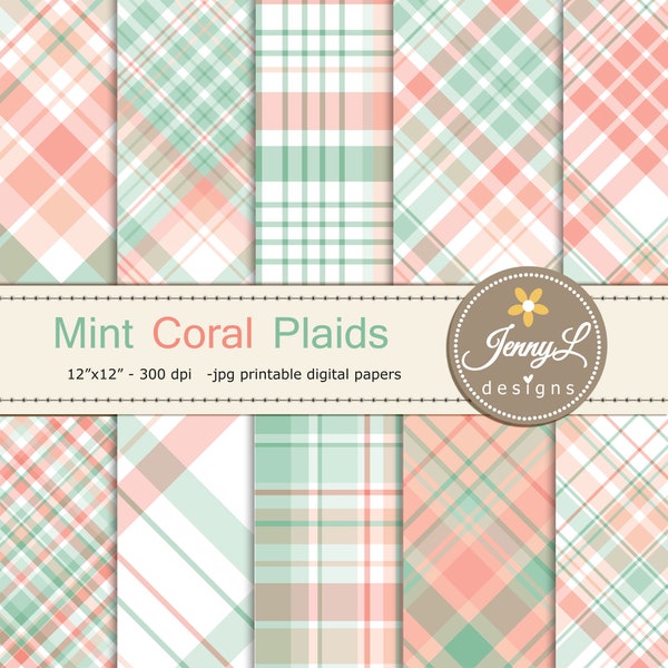 Mint Green and Peach - Etsy