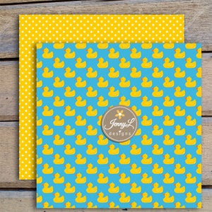 Rubber Duck Digital Papers and Clipart SET, Rubber Ducky, Animal for ...