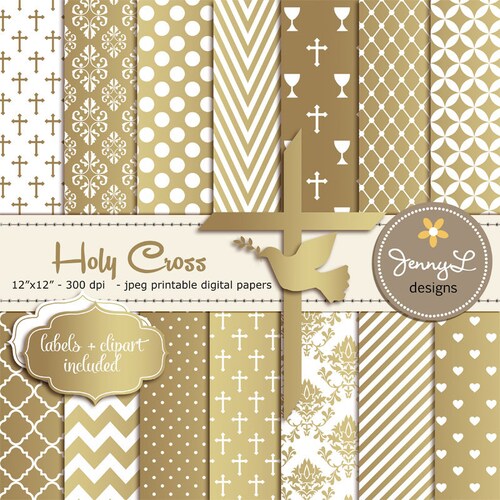 Boy Baptism Digital Papers First Communion Digital - Etsy