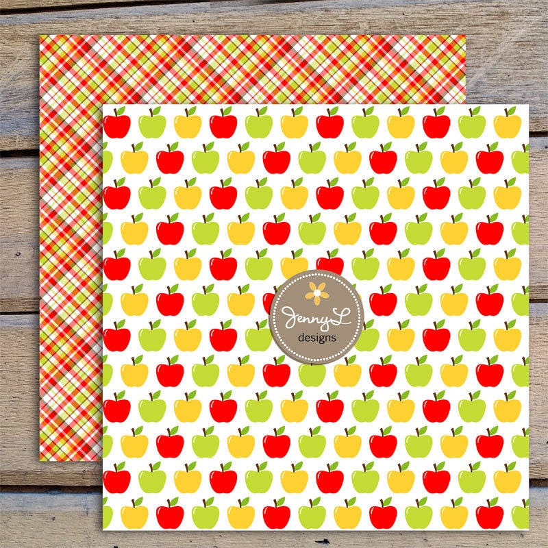 Apple Digital Paper and Clipart SET for Baby Shower Wedding - Etsy