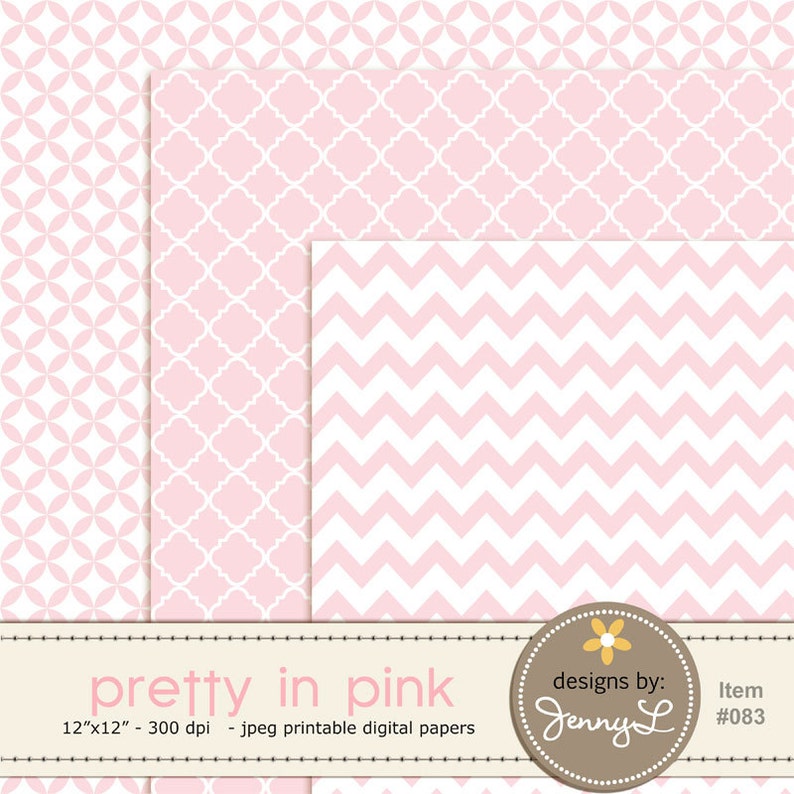 Pink Light Pink Pastel Pink Digital Papers Pink Chevron | Etsy