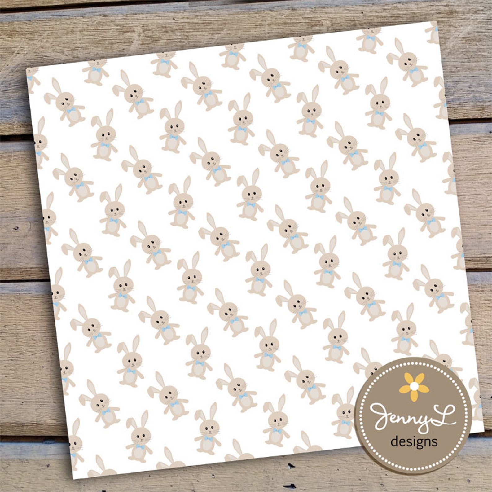 Bunny Rabbit Digital Papers, Boy Bunny Clipart Set,bunny Baptism ...