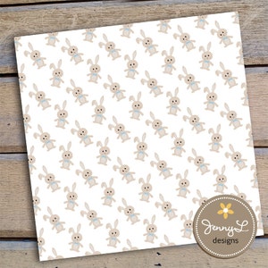 Bunny Rabbit Digital Papers, Boy Bunny Clipart Set,bunny Baptism ...