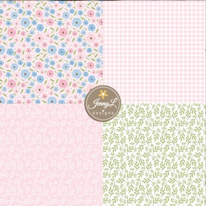 Sweet Spring / Summer Seamless Printable Digital Papers, Repeat Pattern ...