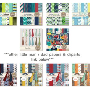 Necktie and Mustache Digital Papers, Father's Day Digital Papers and ...