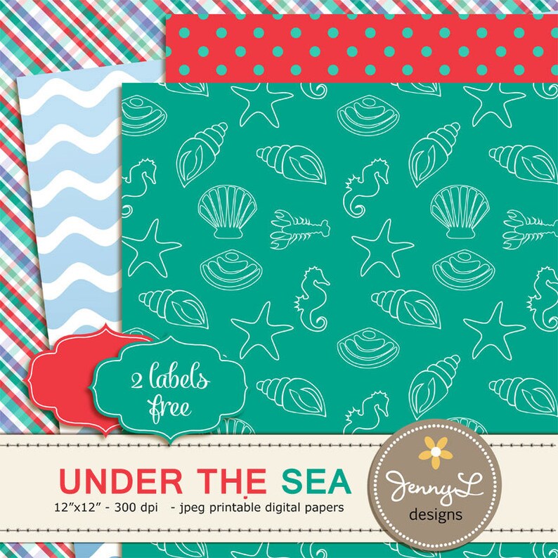Mermaid Princess Under the Sea Digital Papers Bubbles | Etsy