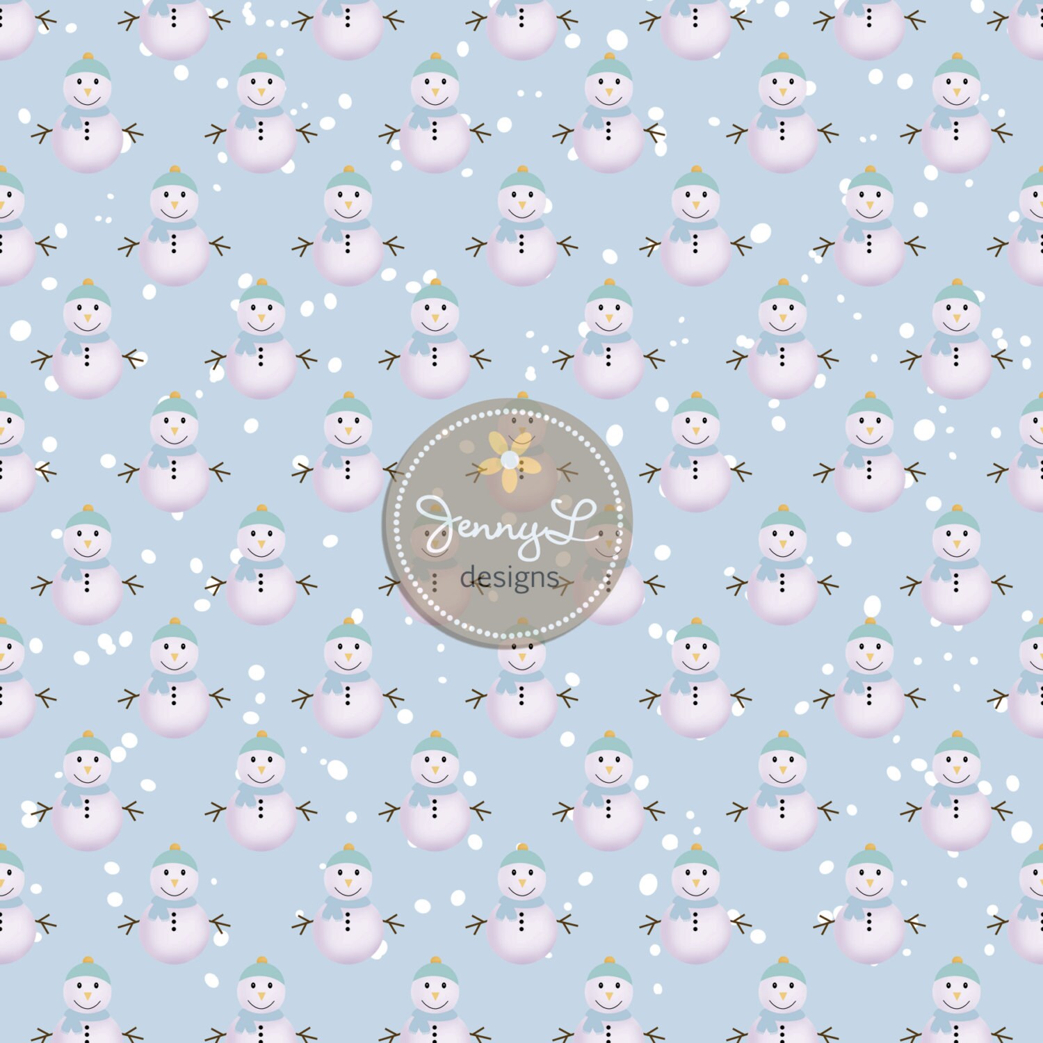 Winter Digital Papers Snow Digital Papers Snowman Clipart | Etsy