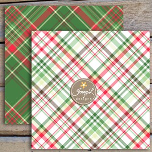 Christmas Plaids Digital Papers, Traditional Christmas Papers, Holiday ...