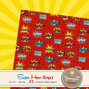 Superhero Digital Paper, Comics, Super Hero, Cartoons, Comic Book ...