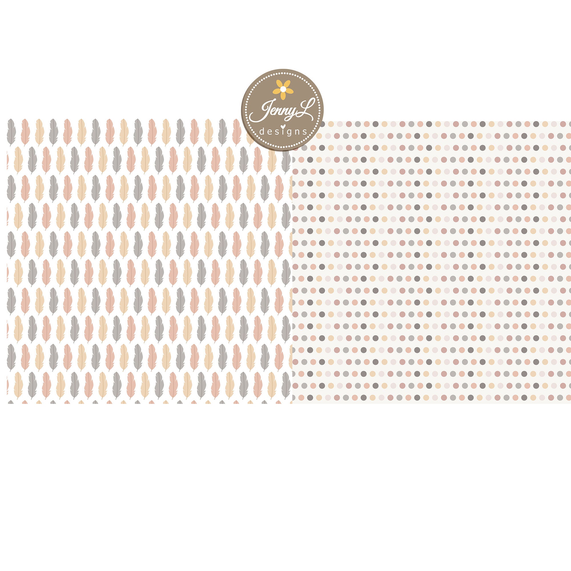 Rainbow BOHO Digital Paper and Feather Clipart for Birthday - Etsy