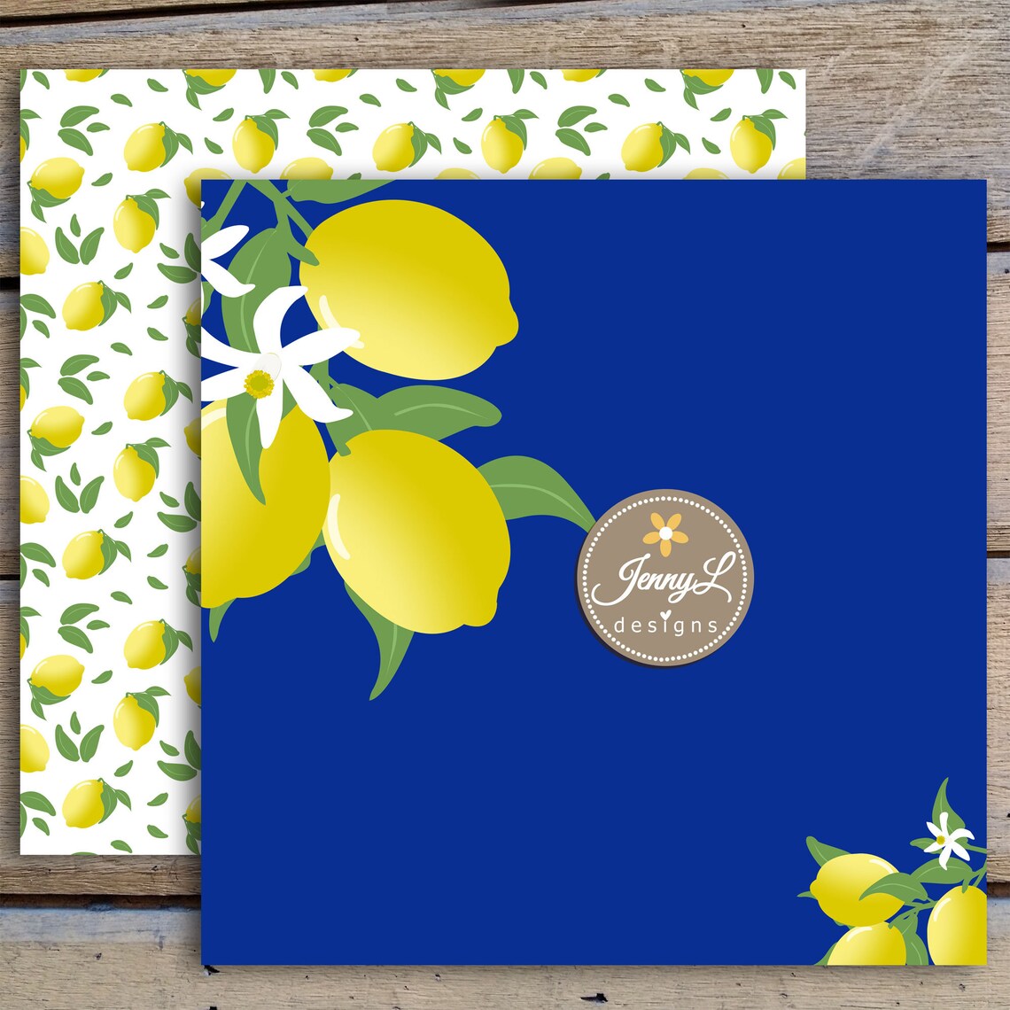 Lemons Digital Papers and Clipart SET for Digital - Etsy