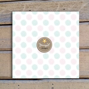 Mint and Pink Digital Papers, Blush, Turquoise, Light Pink Scrapbooking ...