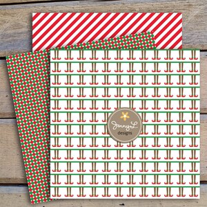 Elf Christmas Digital Papers, Christmas Tree Papers, Christmas Gifts ...