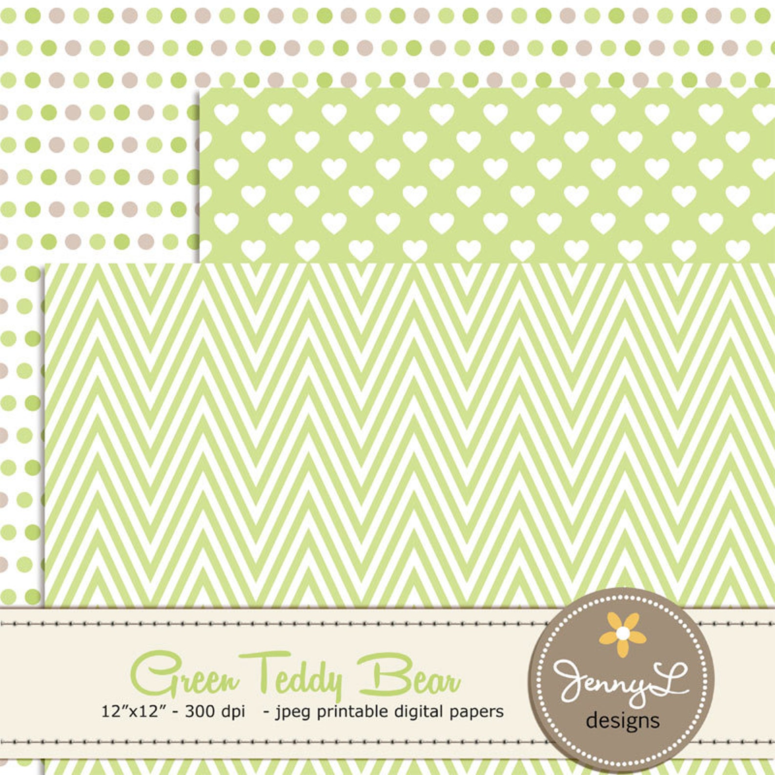 Green Teddy Bear Digital Papers Teddy Bear Clipart Baby - Etsy Norway