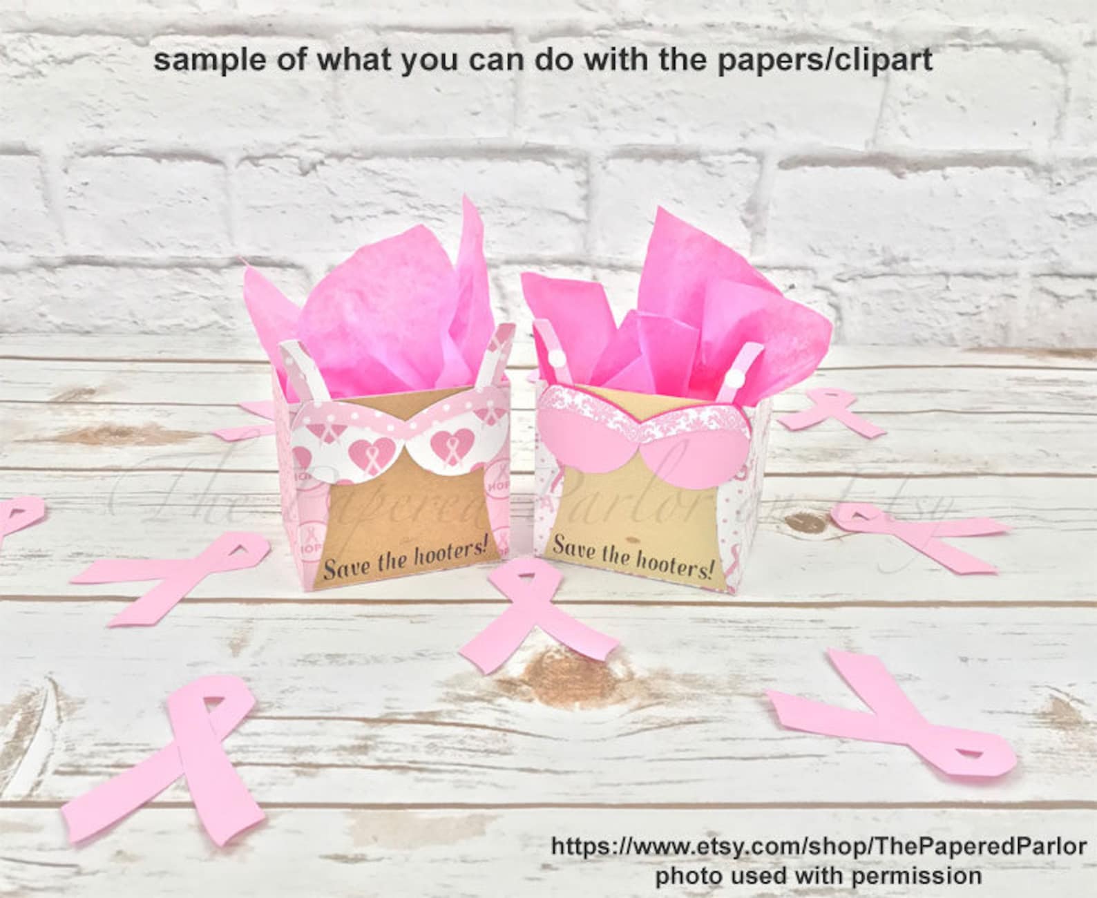 Breast Cancer Awareness Digital Papers Pink Ribbon Digital - Etsy