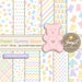 Pastel Gummy Bears Digital Papers and Clipart SET for Digital ...