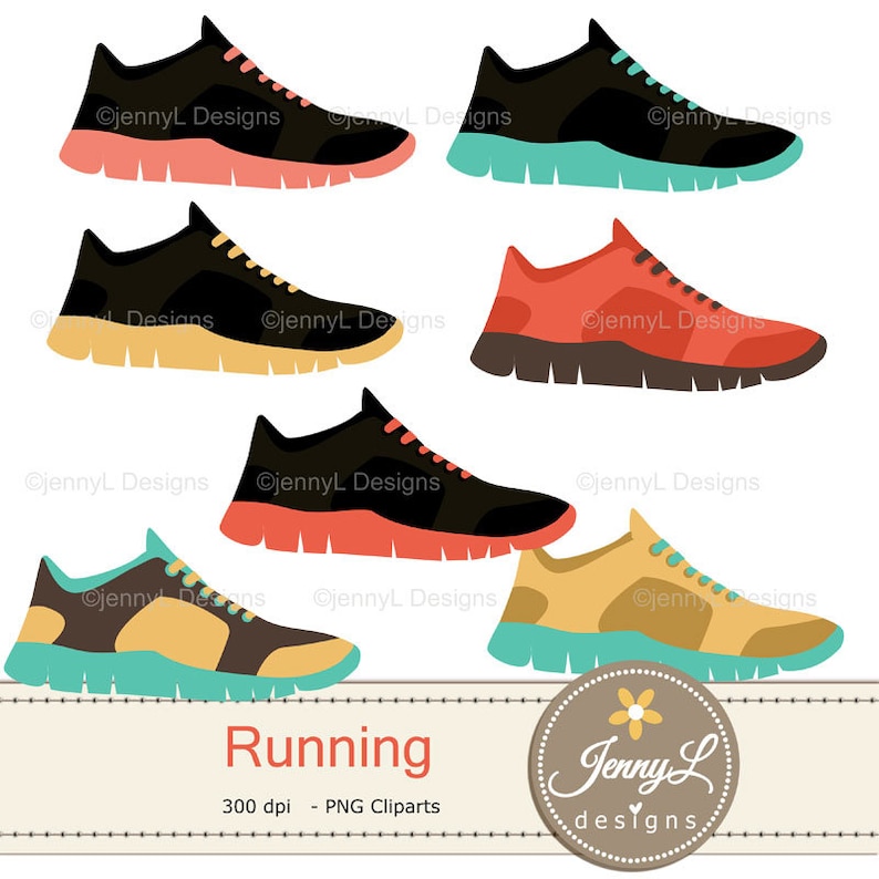 Running Digital Papers and Clipart SET, Sports, Exercise Fitness ...