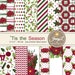 Christmas Floral Digital Paper Poinsettia Flower Paper - Etsy