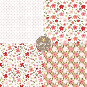 Floral Garden Spring Summer SEAMLESS Printable Digital Papers, Repeat ...
