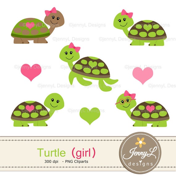 Baby Girl Turtle Clipart