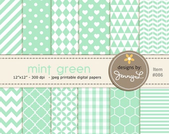 Mint Green Chevron - Etsy