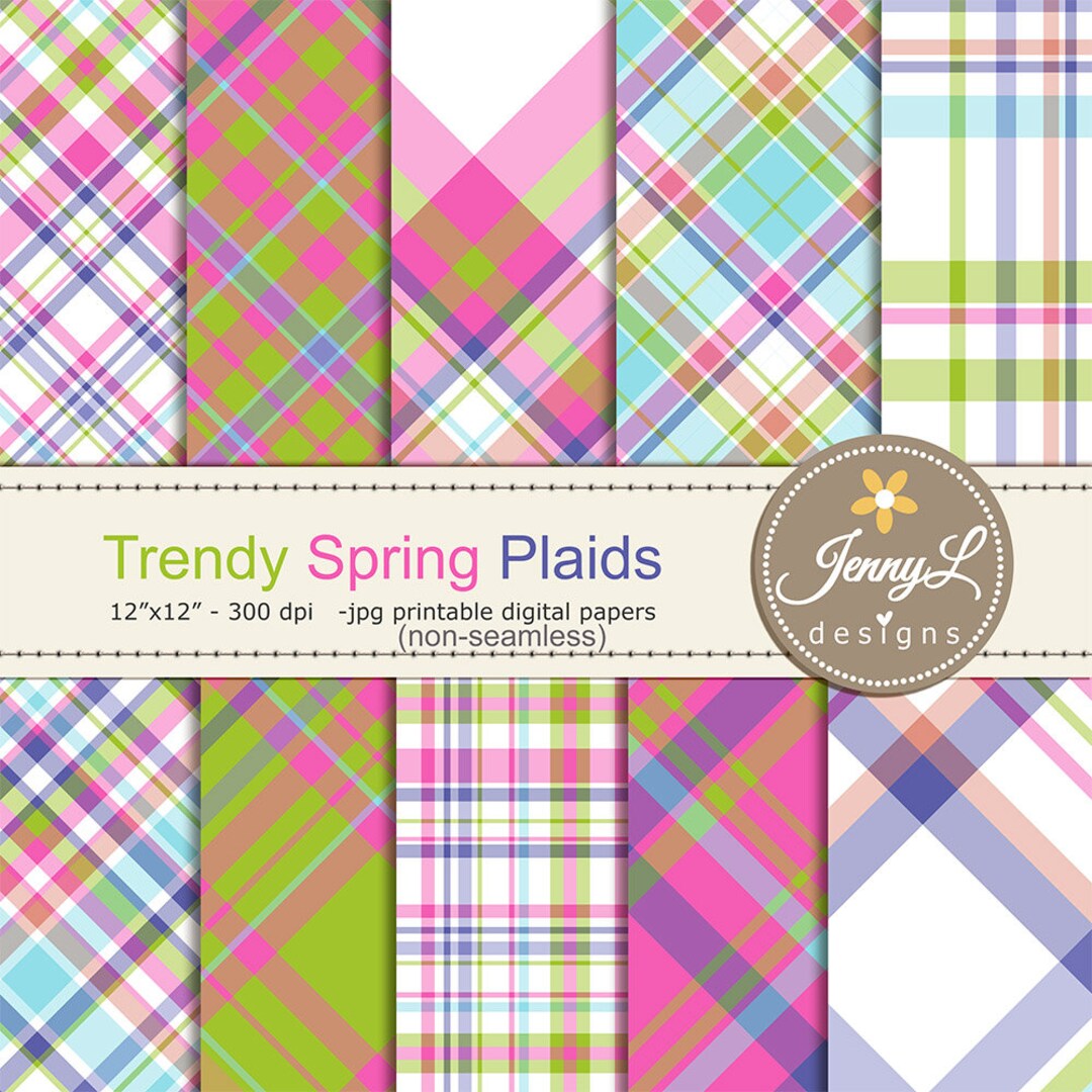 Spring Digital Papers Digital Scrapbooking Paper, Surface Pattern ...