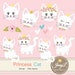 Princess Cat Digital Papers and Clipart SET for Digital Scrapbooking ...