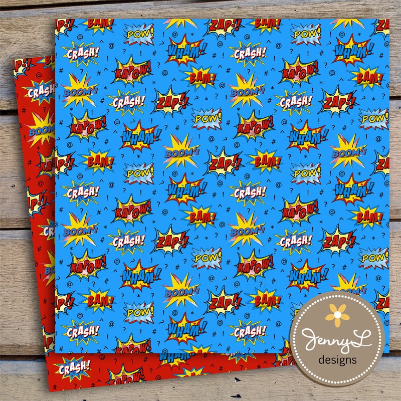 Superhero Digital Paper Comics Super Hero Cartoons Comic - Etsy